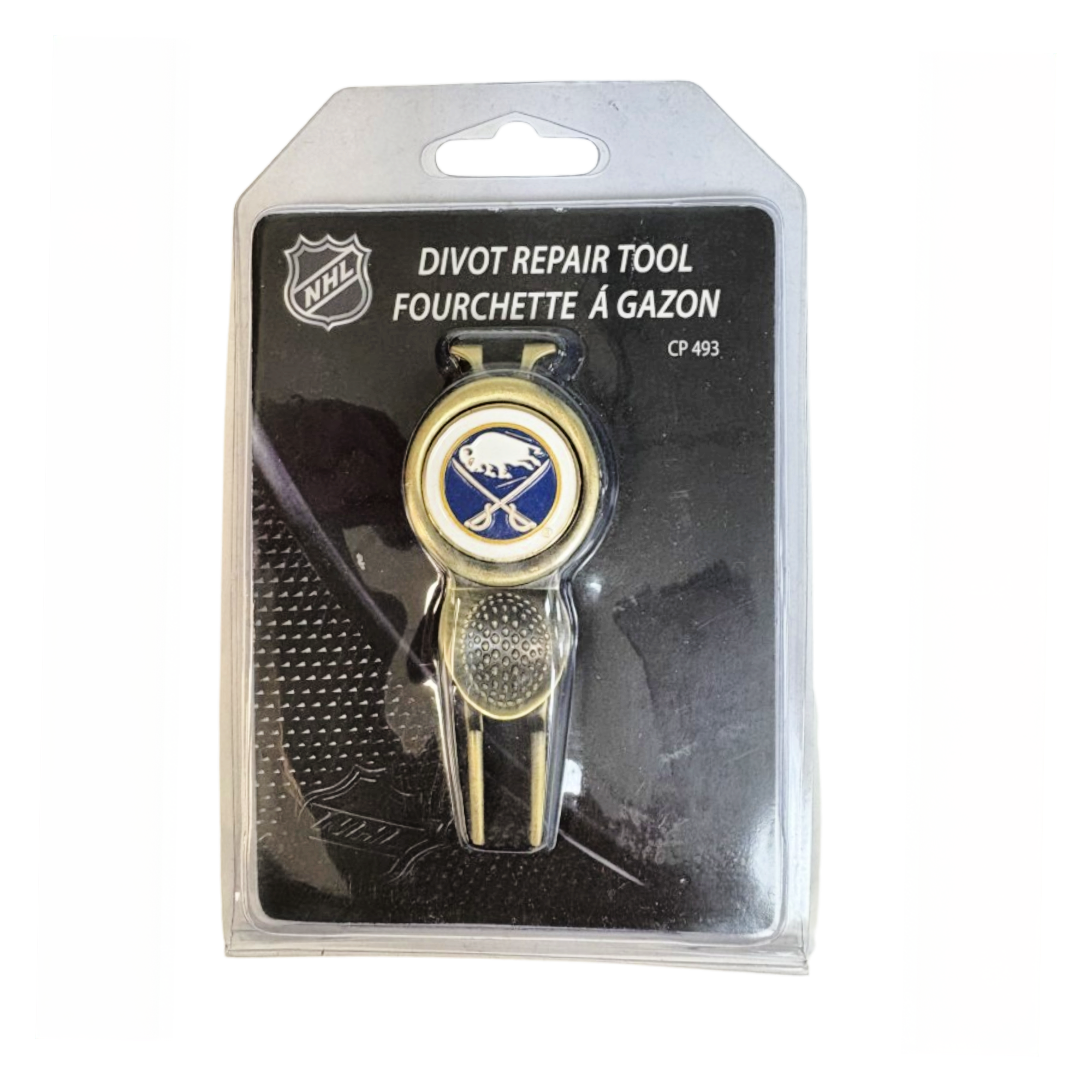 Brass Divot Tool w/Ball Marker Buffalo Sabres – CaddyPro Golf Products